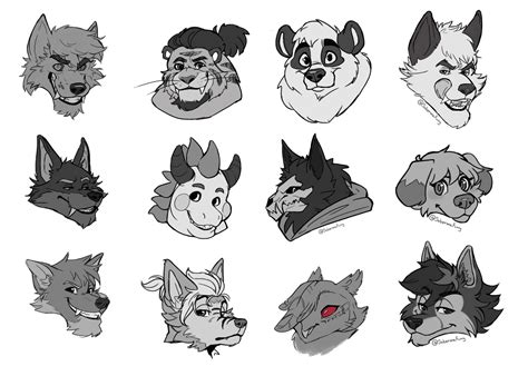 Furry Face Sketches