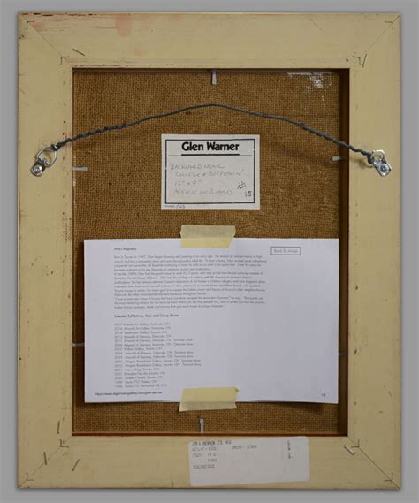 Sold Glen Warner B 1947 ‘backyard Near College And Dufferin Acrylic Rariora Gallery