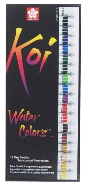 Sakura Koi Watercolour Tubes Set Of 18x12ml