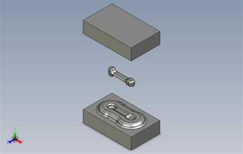 连杆模具step模型图纸免费下载 懒石网