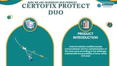 Surgical Silicone Certofix Protect Duo For Hospital Size Medium At