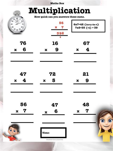 Multiplication Sums Diamond Education Hub Education Quotes