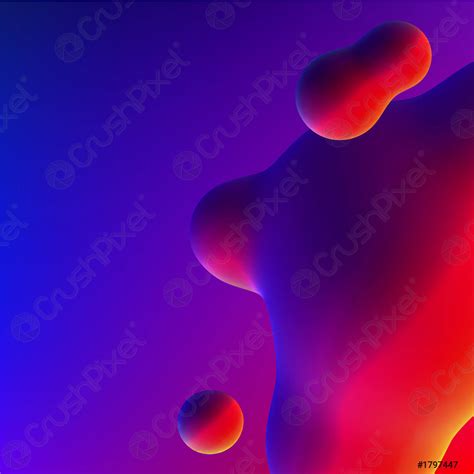 Fluid Design Liquid Blobs With Vibrant Intense Colors Abstract Background Stock Vector 1797447