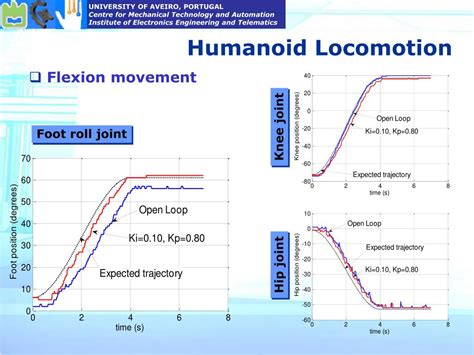 ppt control algorithms development for locomotion of a humanoid robot