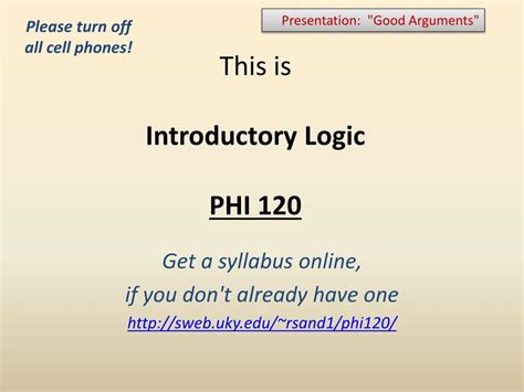 PPT This Is Introductory Logic PHI 120 PowerPoint Presentation Free Download ID 633921