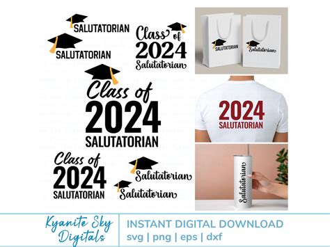 Salutatorian Graduation 2024 Svg Bundle So Fontsy