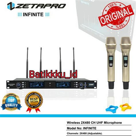 Jual Mic Wireless Zetapro Infinite Original With Anti Feedback Built In