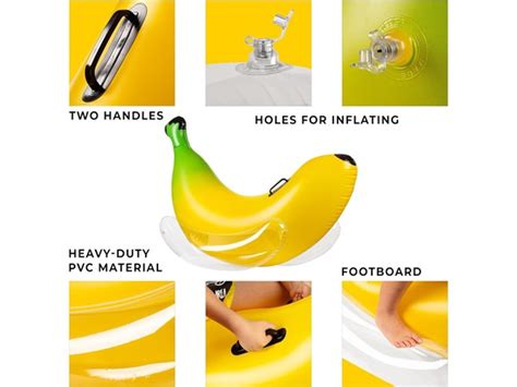 Zoneinflatable Banana Pool Float Rocker