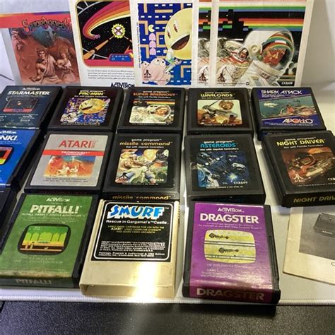 14 Mixed Atari And Activision Game Cassettes W 8 Manuals See Photos Ebay