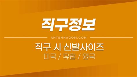 직구시 해외 신발 사이즈표 정리 미국 유럽 영국 발볼 아마존