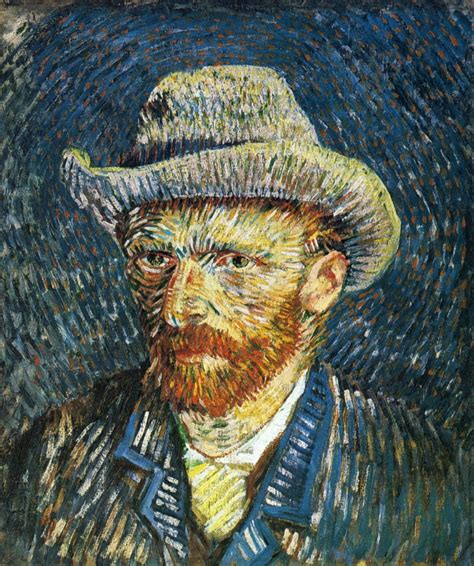 Self Portrait With Felt Hat 1887 88 By Vincent Van Gogh Artchive