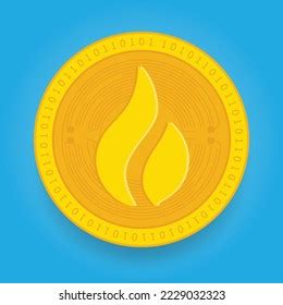 Huobi Token Ht Golden Coin Isolated Stock Vector Royalty Free