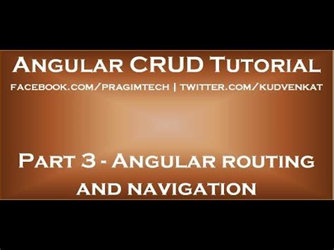 Angular Routing And Navigation YouTube