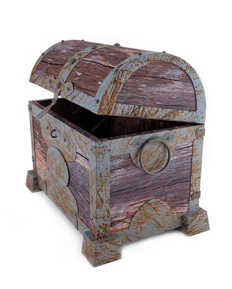 Vieux Et Cassé Coffre Au Trésor De Pirate Vintage Pourri Et Cassé Pour