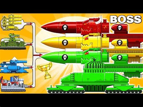 Monster Tank HYBRID DORA ROCKET Vs MEGA TANK Cartoons About Tank
