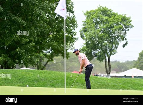 Cromwell Ct Usa 22nd June 2023 Max Homa Putts On The Ninth Green