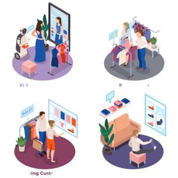 Clothing Department Store Isometric Background Horizontal Composition With Shopping Mall
