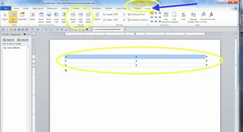 Solved Merge Table Rows In Word 2007 File Experts Exchange