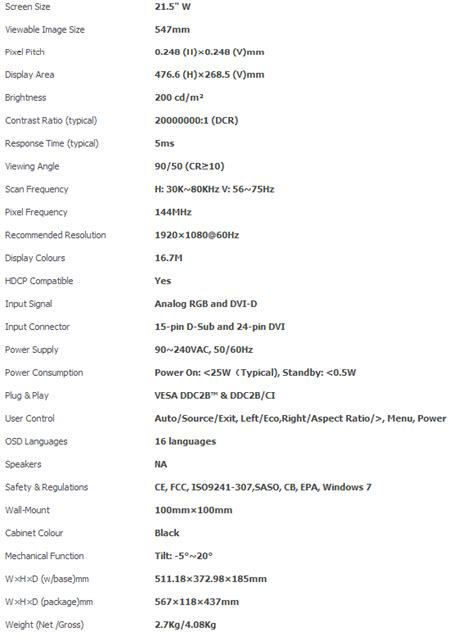 Buy AOC E2260SWDN 21 5in Widescreen LED Monitor AOC E2260SWDN PC Case Gear Australia