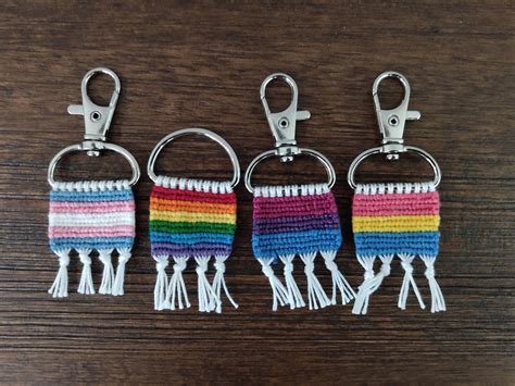Pride Flag Keychains Etsy