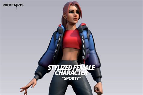 Stylized Modular Character Female 3d Model