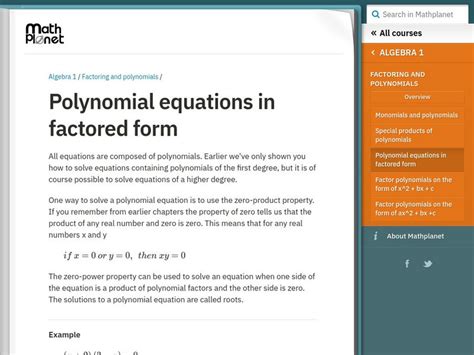 Math Planet Polynomial Equations In Factored Form Unit Plan For 9th
