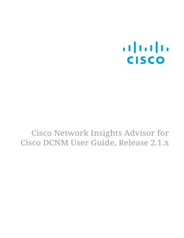 Cisco Network Insights Advisor User Guide Manualzz