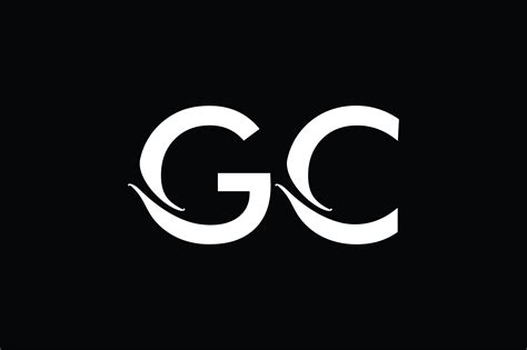 gc monogram logo design by vectorseller thehungryjpeg