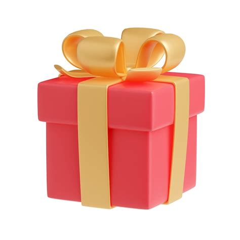 Free Photo D Render Gift Box With Ribbon Present Package