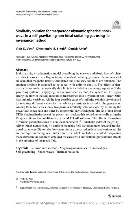 similarity solution for magnetogasdynamic spherical shock wave in a