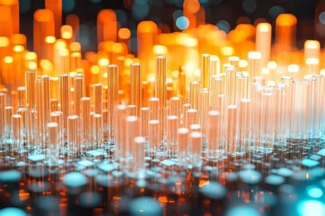 bright glowing network cables in an abstract array representing fast