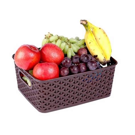 Rectangular Multi Purpose Plastic Basket For Home And Kitchen Size 25