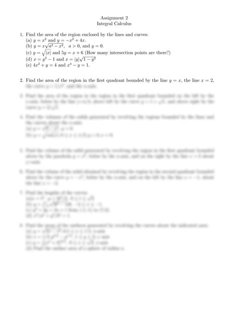 Solution Assignment 02 Intgral Calculus One Variable Type For B Tech
