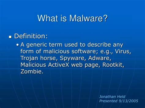 PPT What Is Malware PowerPoint Presentation Free Download ID