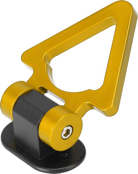 Buy X AUTOHAUX Universal Gold Tone Triangle Shaped Car Tow Hook Decor