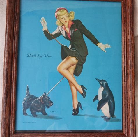 Art Gil Elvgrens Limit Ed Birds Eye View Litho Pin Up Girl Poshmark