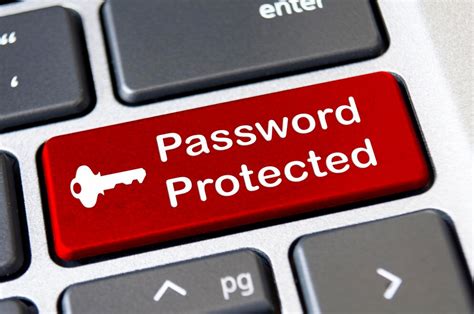 Premium Photo Password Protected On Red Laptop Keyboard Button Security And Password Concept