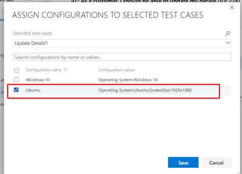 Assigning A Configuration To A Testcase In Azure Testplans Azure