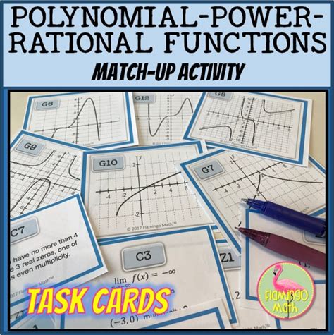 polynomial power and rational functions match up activity flamingo