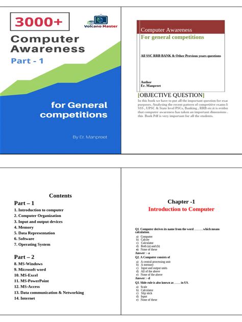 Computer Awareness 3000 Mcq 4 Pdf Microcomputers Personal