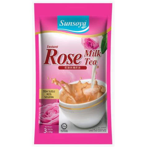 Sunsoya Rose Milk Tea 3 Stick Shopee Singapore