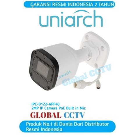 Jual Uniarch IPC B122 APF40 2MP Audio Mini Fixed Bullet IP Camera CCTV
