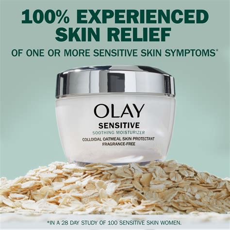 Olay Sensitive Face Moisturizer Anti Aging Soothing Cream Fragrance