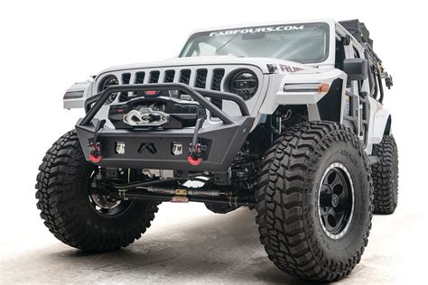 Fab Fours Front Stubby Bumper For 18 22 Jeep Wrangler Jl And Gladiator Jt