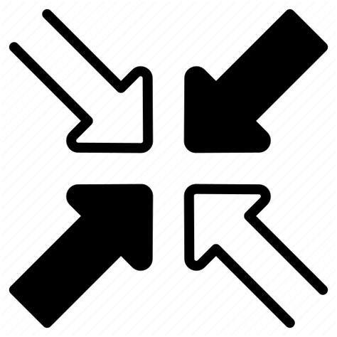 Minimize Arrow Resize Direction Shrink Arrows Screen Icon