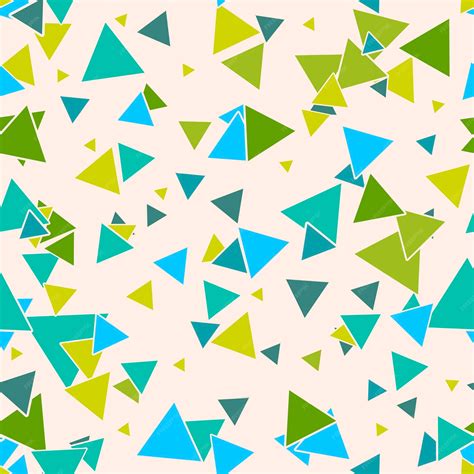 Premium Vector Triangular Geometric Seamless Pattern With Colorful