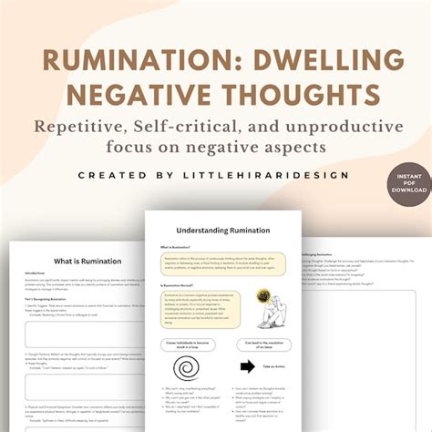 Rumination Worksheets Etsy