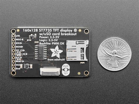 display tft color 4 6cm cu breakout pentru card microsd st7735r