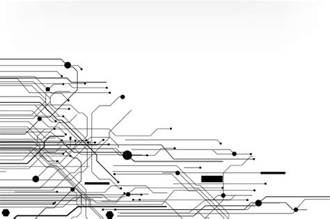 회로 기판 현대 디자인 빈 복사 공간 인포 그래픽 작업 회색 스케일 색상 추상 Pcb 추적 데이터 인포그래픽 디자인 일러스트레이션 가상현실에 대한 스톡 벡터 아트 및 기타
