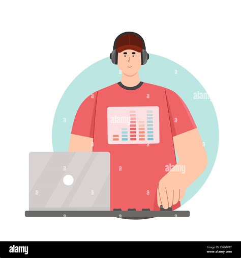 Dj Playing Music On Controller Modern Musical Profession Mixing In